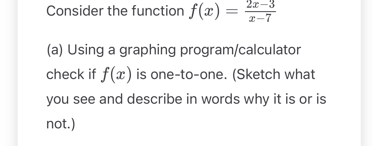 Solved Consider the function f(x)=2x-3x-7(a) ﻿Using a | Chegg.com