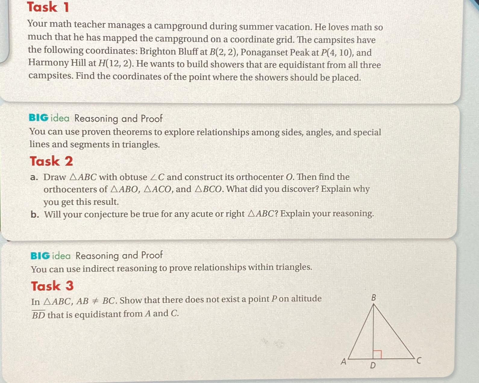 Solved Task 1Your math teacher manages a campground during | Chegg.com