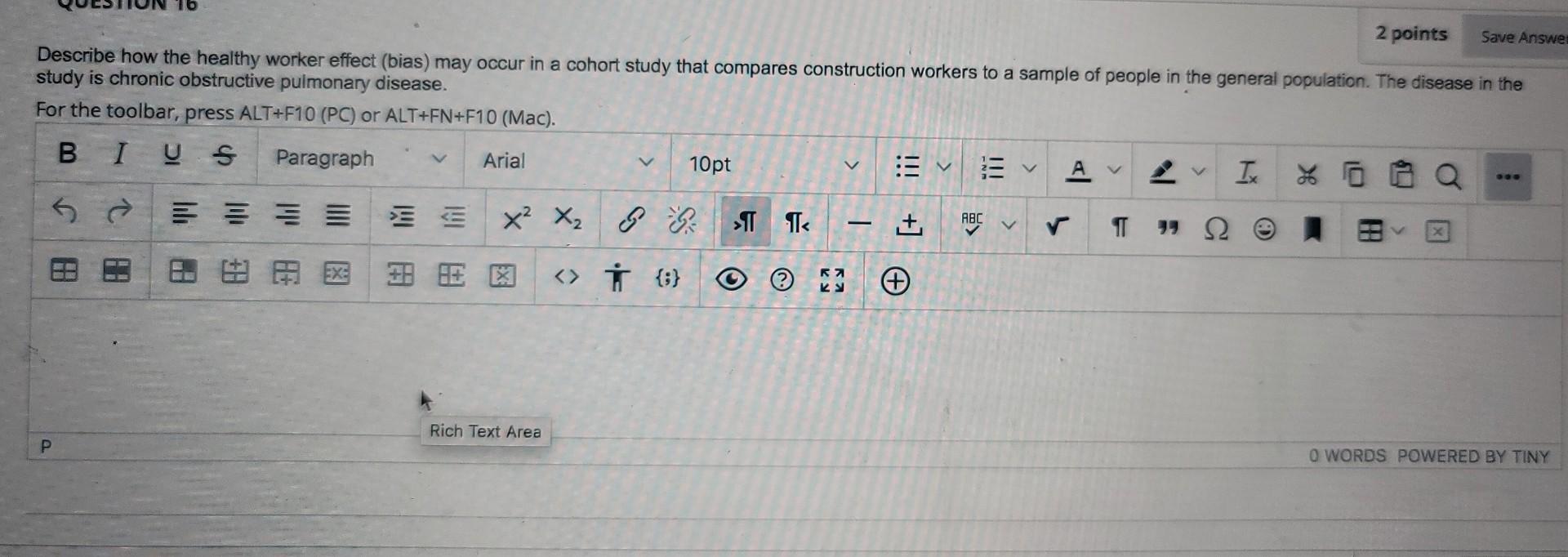 Solved 2 points Describe how the healthy worker effect | Chegg.com