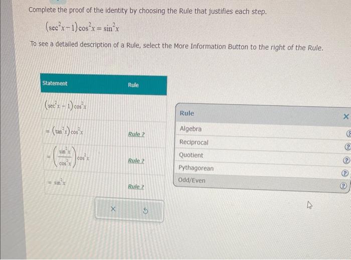 Solved all i need is the rule that is used for each step. | Chegg.com