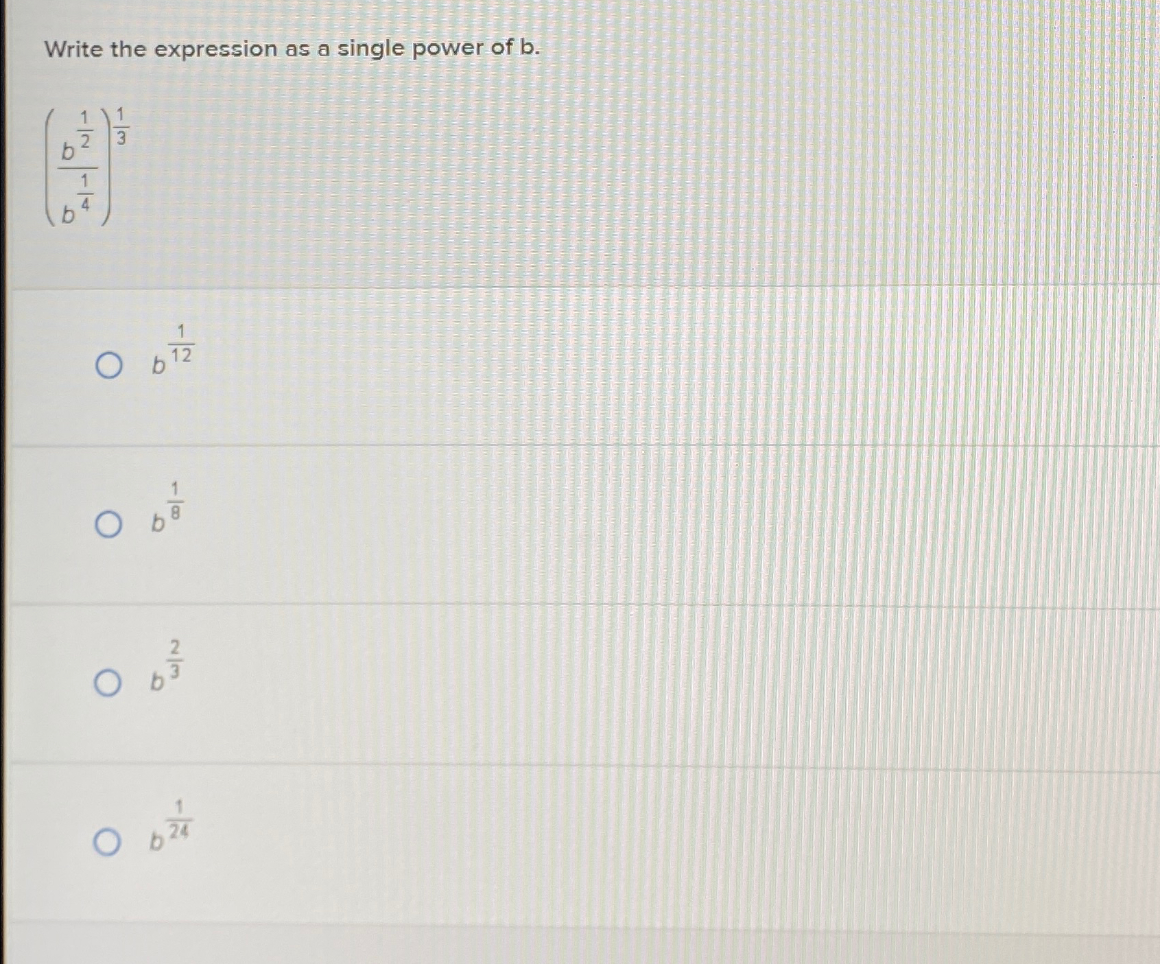 Solved Write the expression as a single power of | Chegg.com
