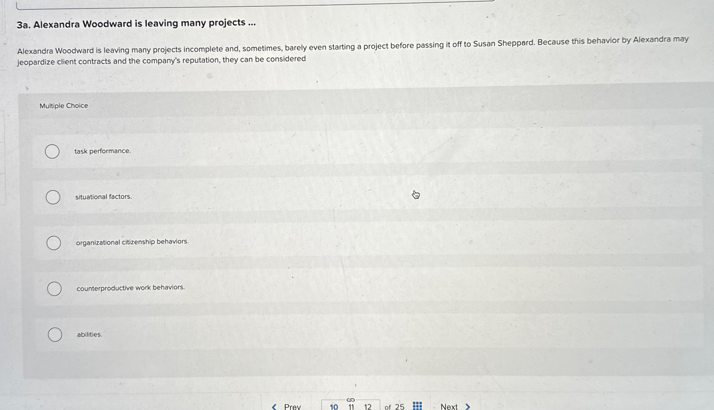 Solved 3a. ﻿Alexandra Woodward is leaving many projects | Chegg.com