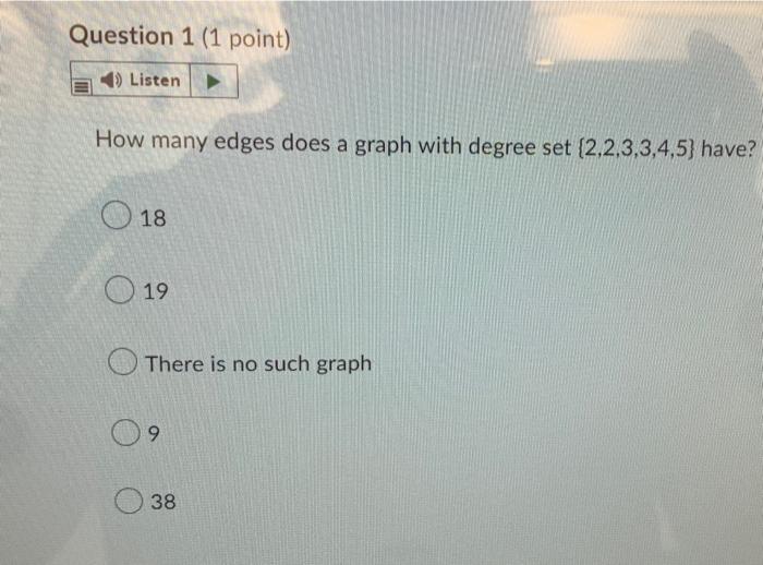 Solved How many edges does a graph with degree set | Chegg.com