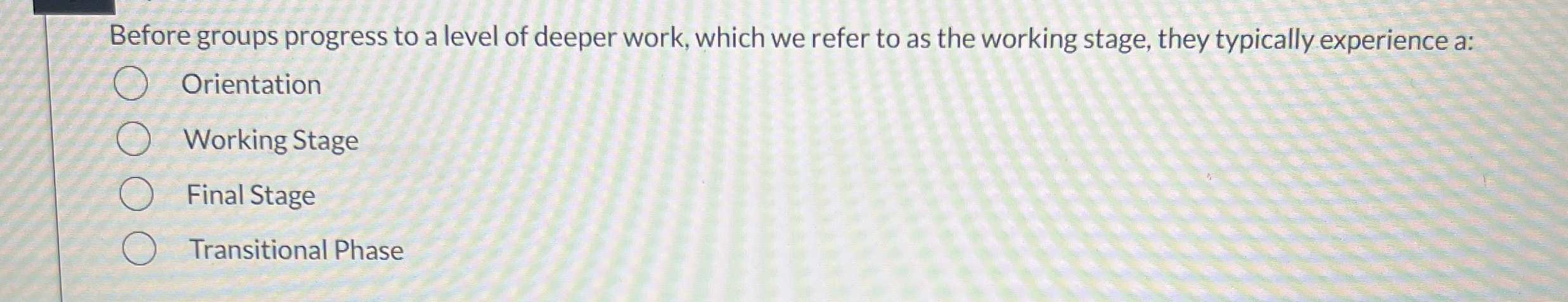 Solved Before groups progress to a level of deeper work, | Chegg.com