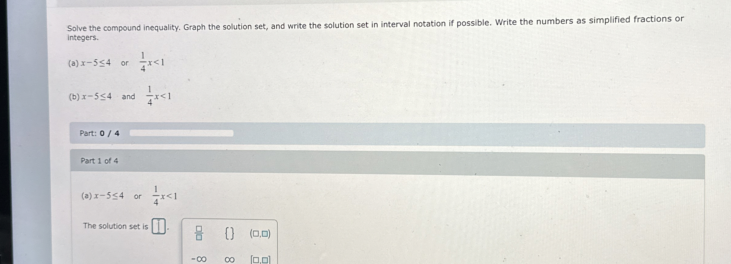 Solved Solve the compound inequality. Graph the solution | Chegg.com