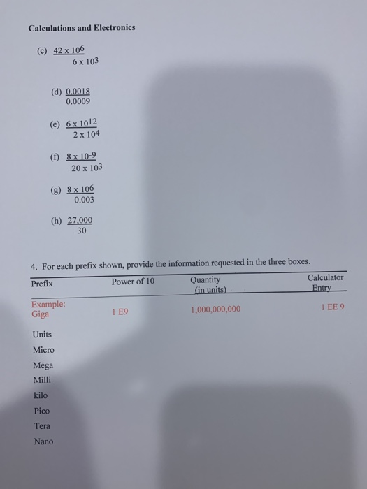 Solved (6) 1. Convert the following quantities to scientific | Chegg.com