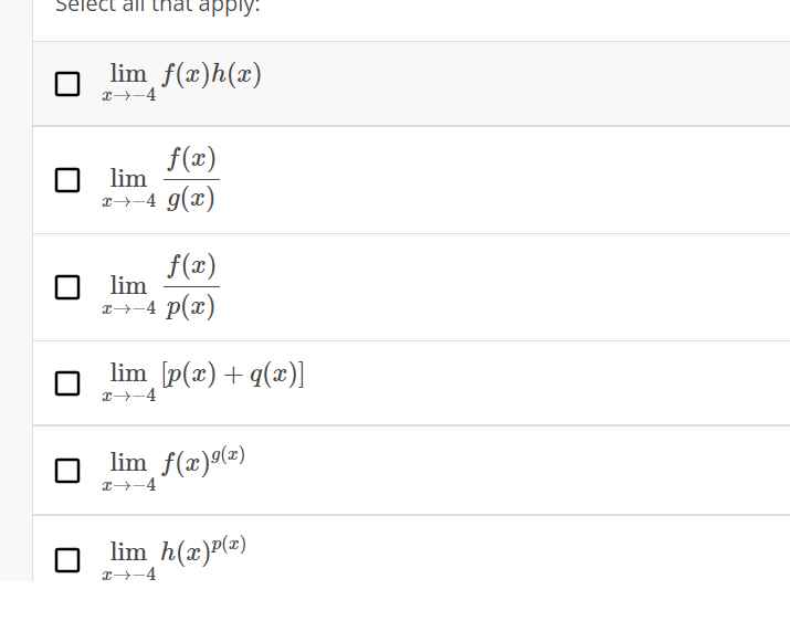 Solved Suppose that the following functions all have the | Chegg.com