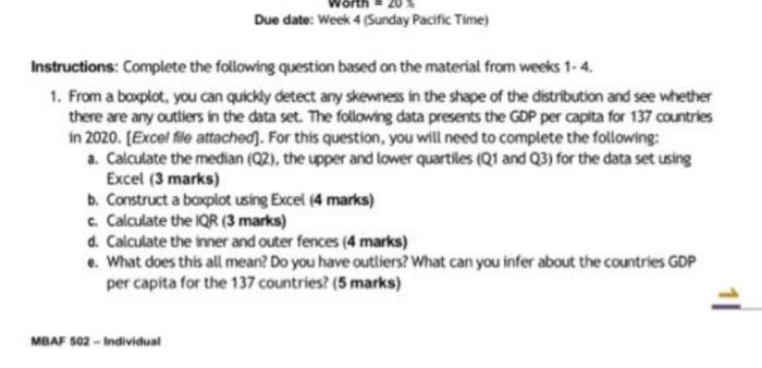 Instructions: Complete the following question based | Chegg.com