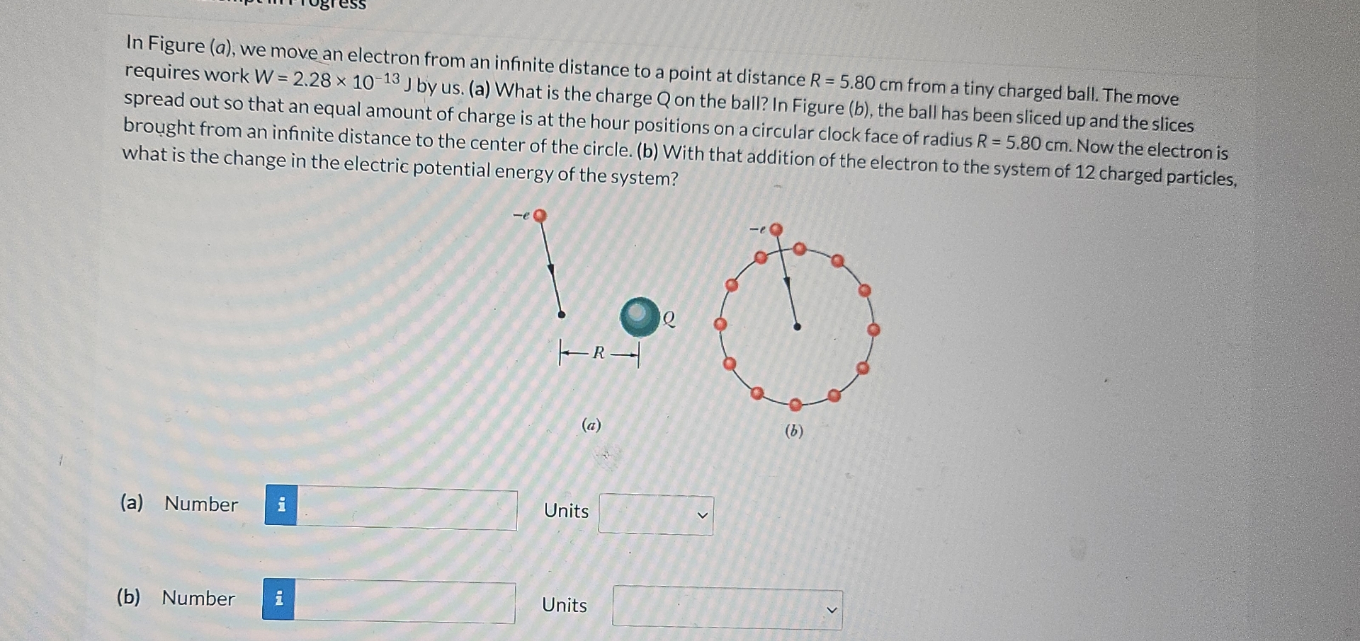 Solved In Figure ( a, ﻿we move an electron from an infinite | Chegg.com