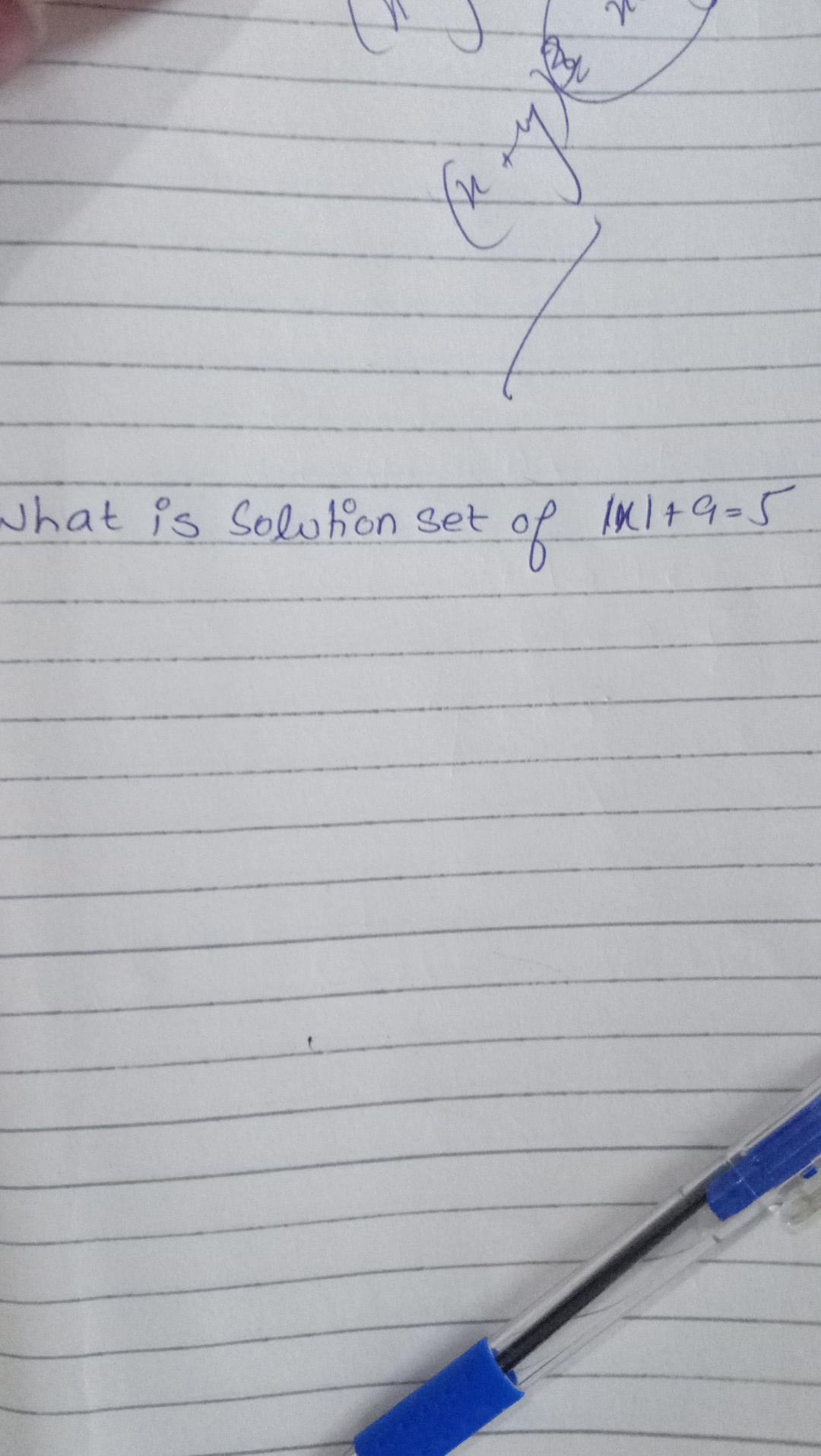 Solved What is Solution set of ∣x∣+9=5 | Chegg.com