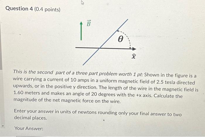 Solved Question 4 (0.4 points) B 1/ 0 x This is the second | Chegg.com Solved Question 4 (0.4 points) B 1/ 0 x This is the second | Chegg.com