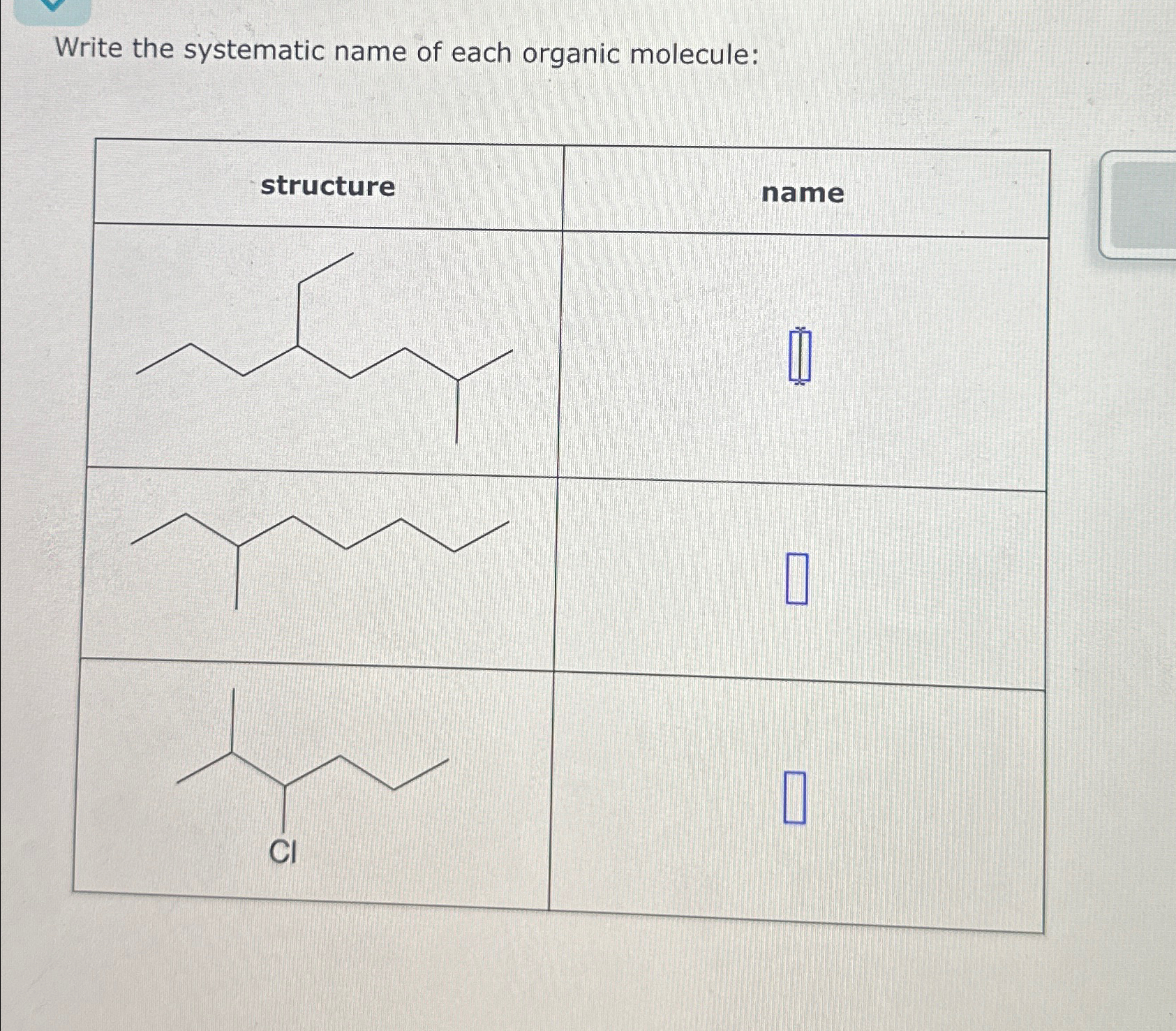 Write the systematic name of each organic | Chegg.com