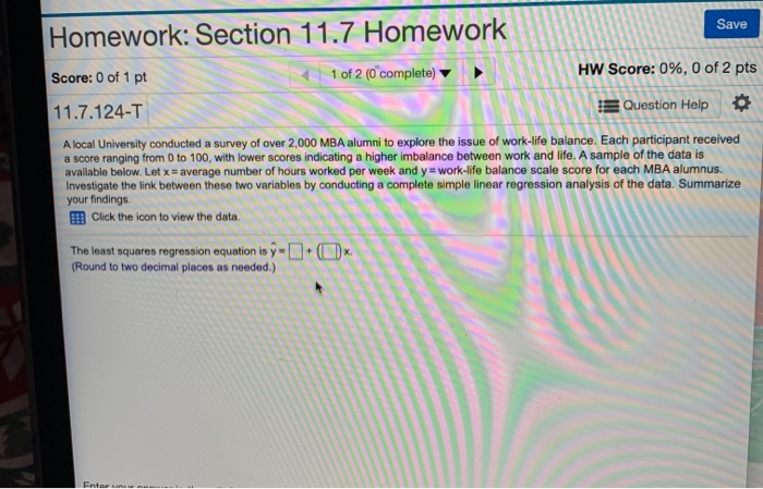 Solved Save Homework Section 11 7 Homework Hw Score 0 0