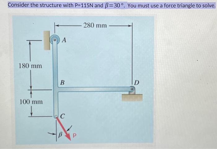 Solved solve using triangle force. looking for the reaction | Chegg.com