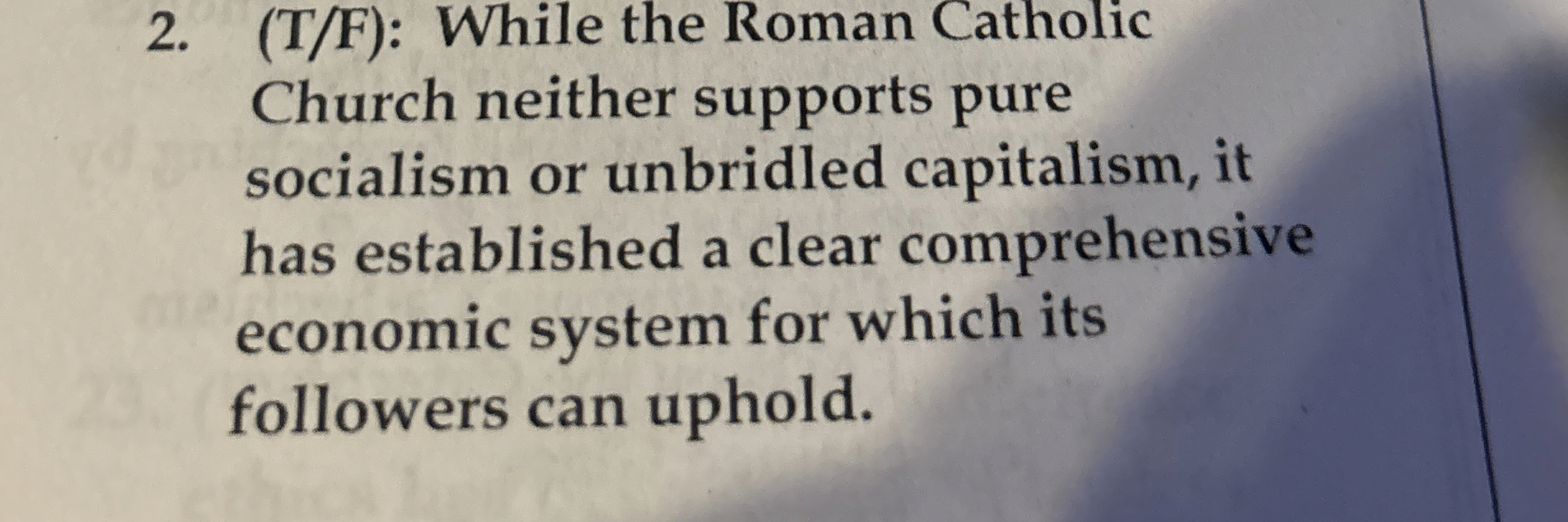 Solved (T/F): While the Roman CatholicChurch neither | Chegg.com