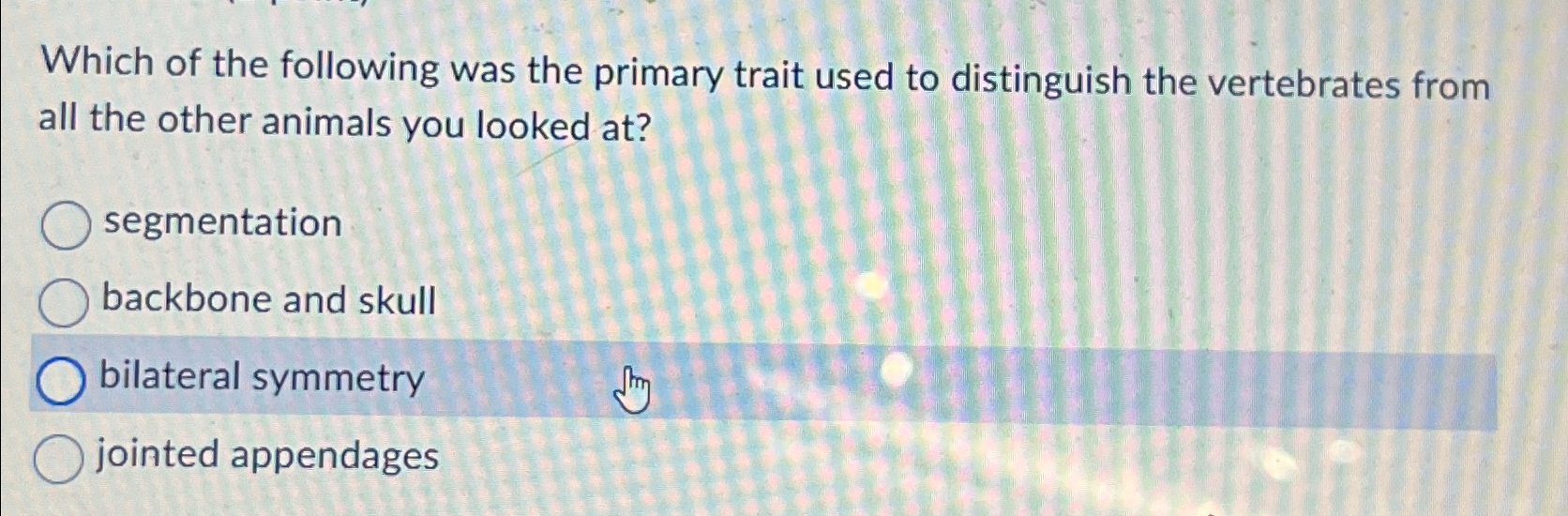 Solved Which of the following was the primary trait used to | Chegg.com