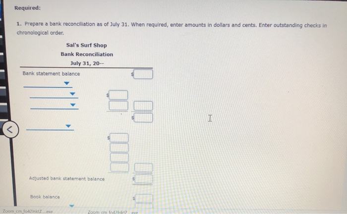 Solved c. d. Sal's Surf Shop deposits all receipts in the | Chegg.com