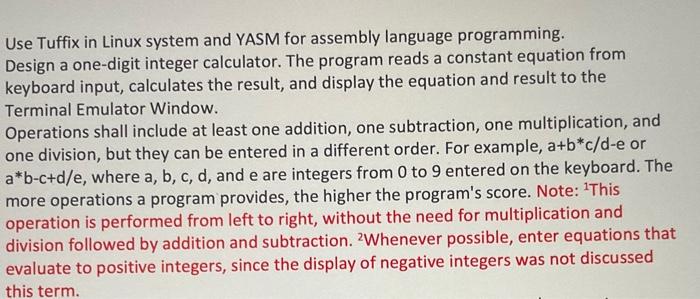 Solved Use Tuffix in Linux system and YASM for assembly | Chegg.com