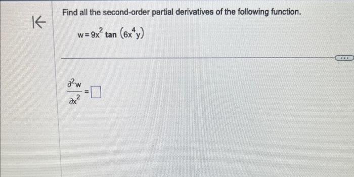 Solved Find all the second-order partial derivatives of the | Chegg.com
