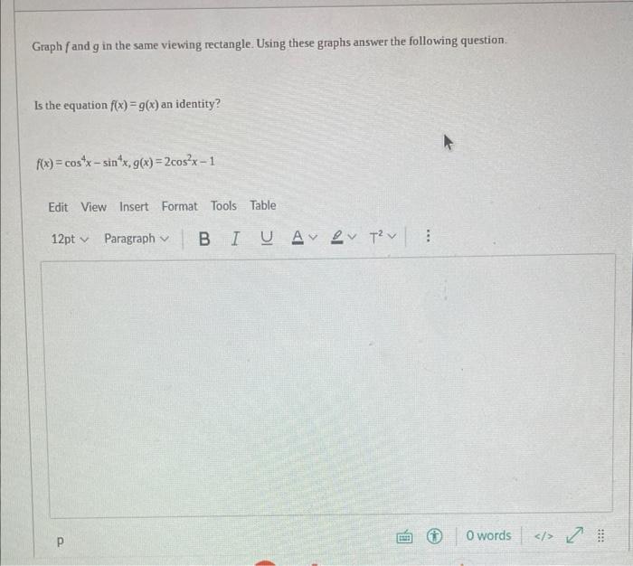 Solved Graph f and g in the same viewing rectangle. Using | Chegg.com