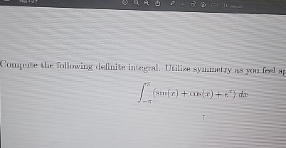 Solved Compute the following definite integral. Utilize | Chegg.com