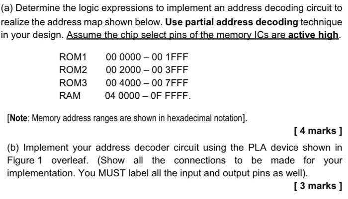 Solved (a) Determine the logic expressions to implement an | Chegg.com