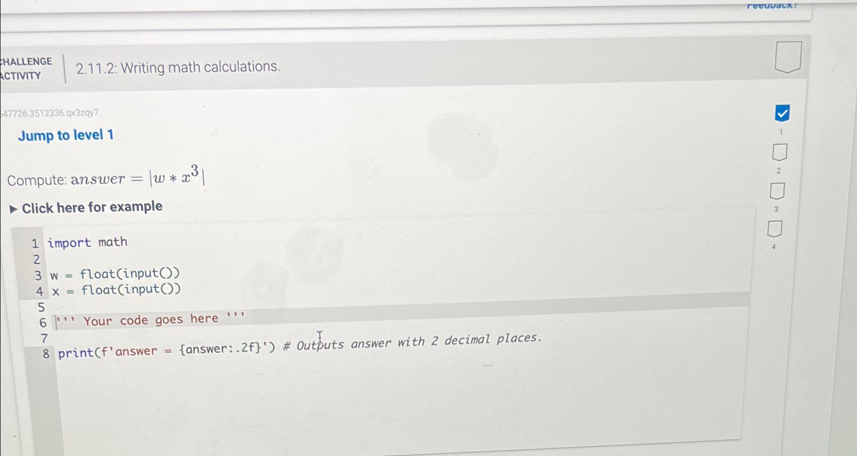 Solved гееUvacк:HALLENGE2.11.2: Writing math | Chegg.com