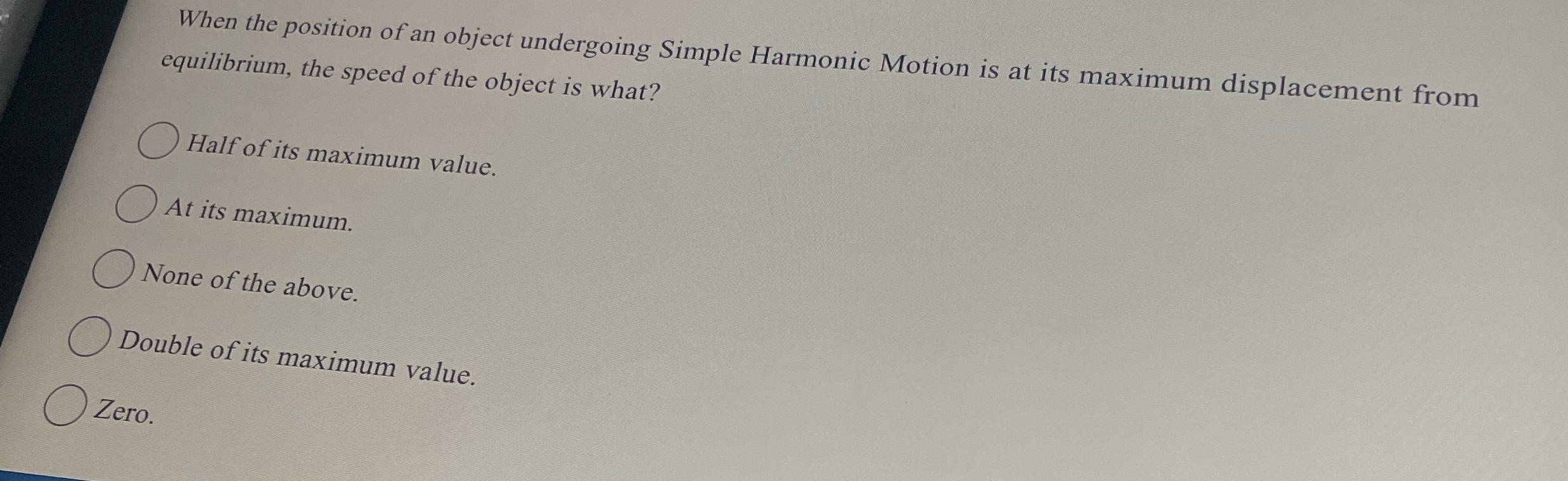 Solved When the position of an object undergoing Simple | Chegg.com