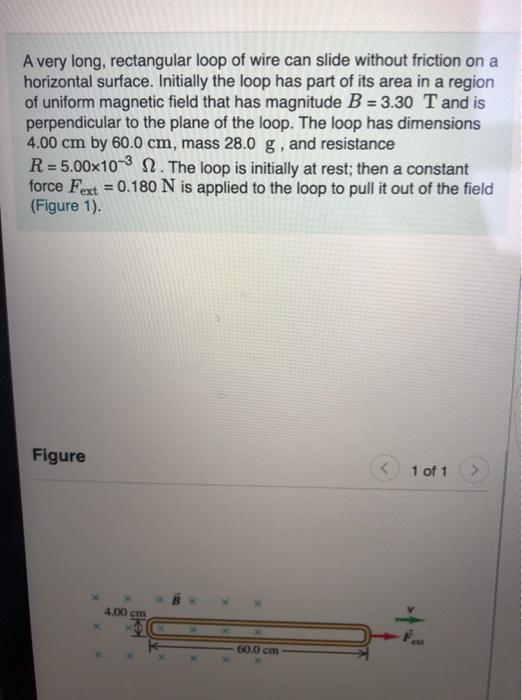 Solved A very long. rectangular loop of wire can slide | Chegg.com