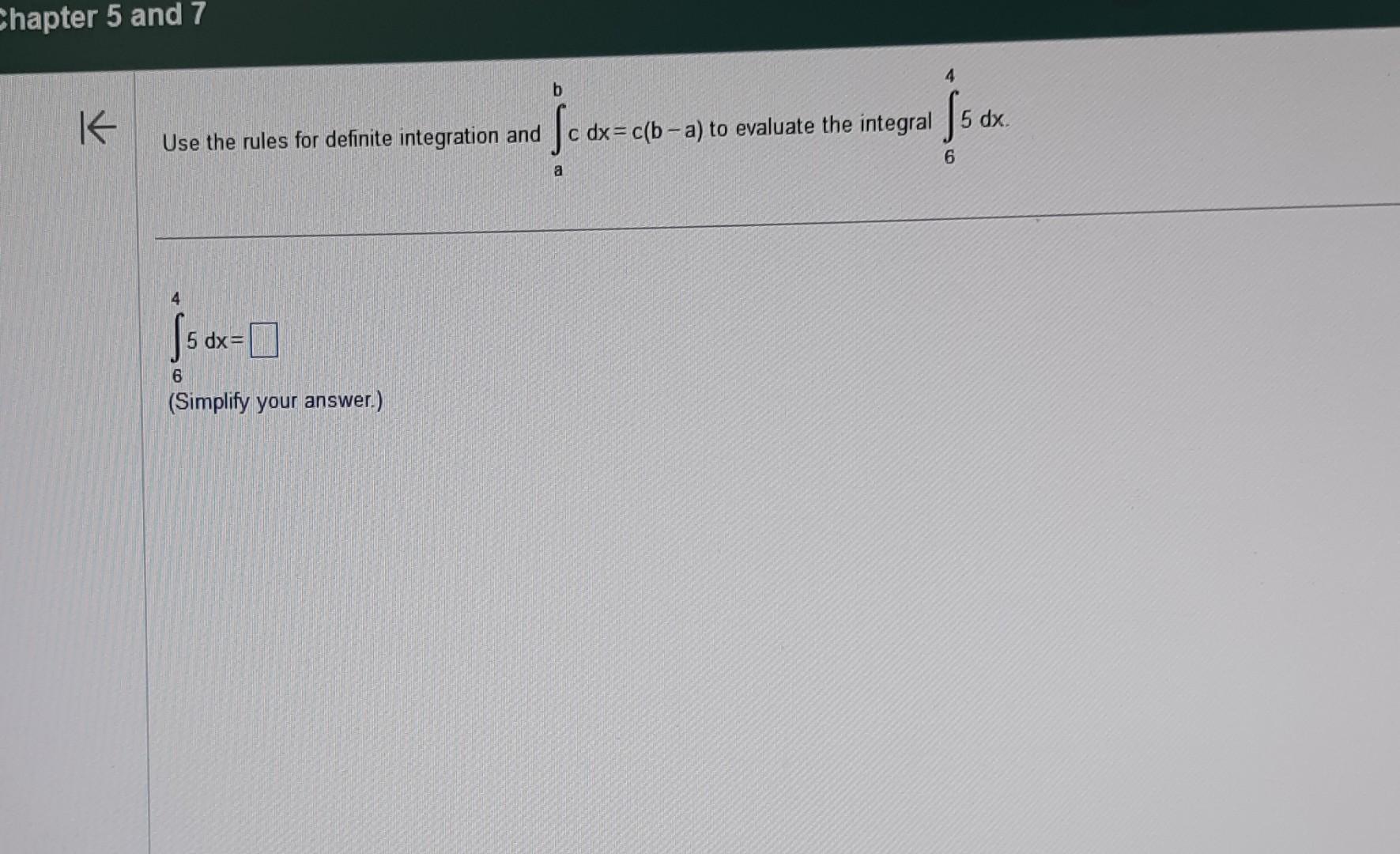 Solved Use the rules for definite integration and | Chegg.com