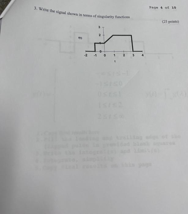 Solved 3. Write the signal shown in terms of singularity | Chegg.com