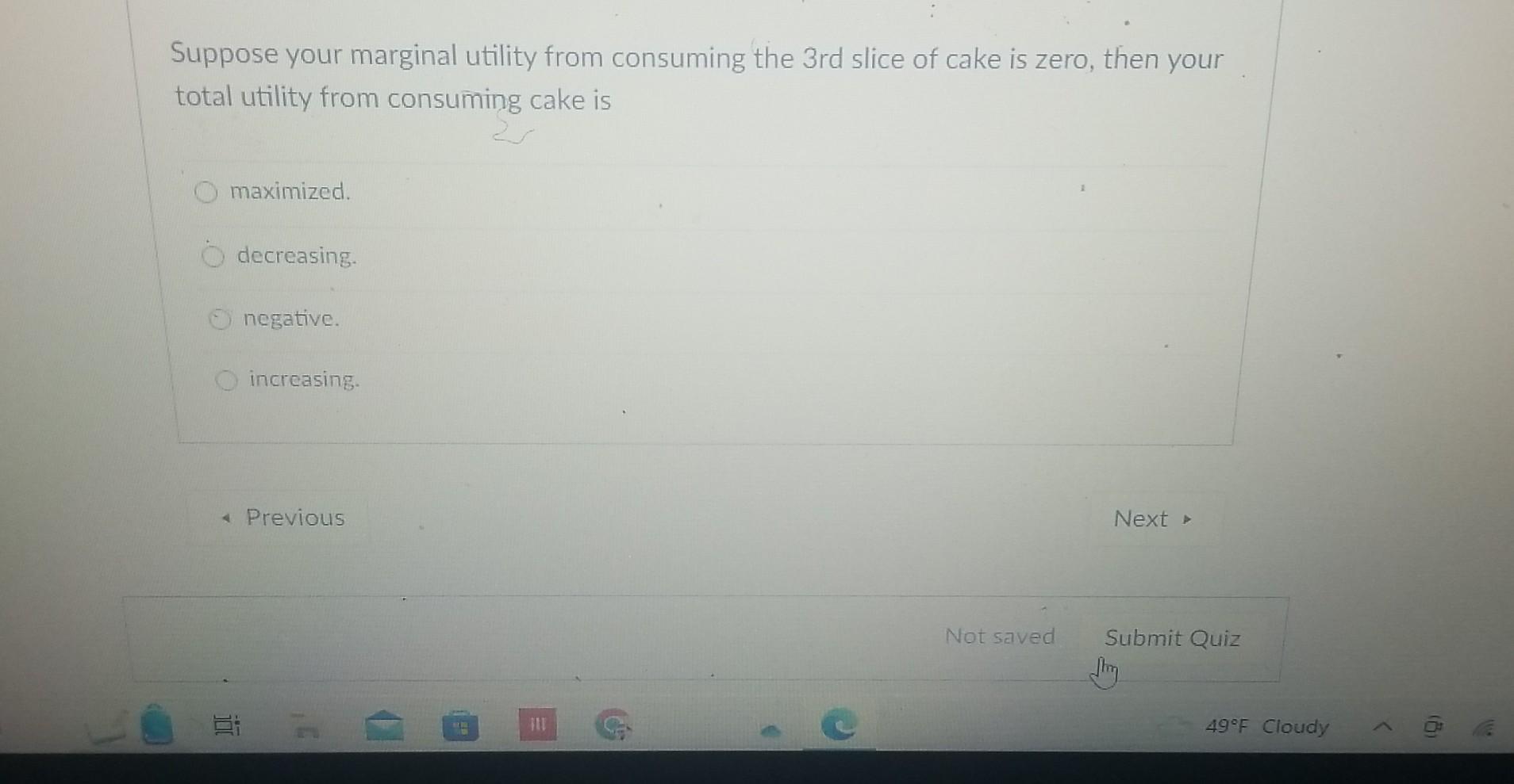 Solved Suppose your marginal utility from consuming the 3rd | Chegg.com