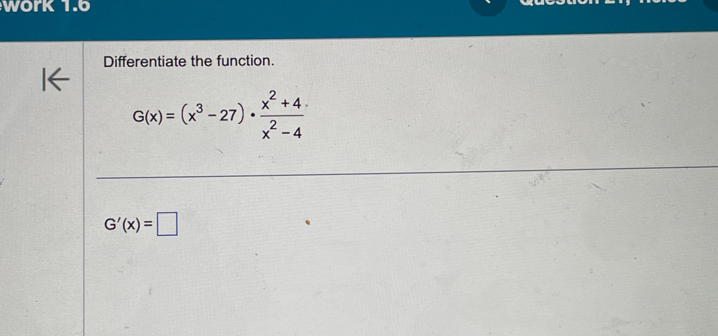 Solved Differentiate the | Chegg.com
