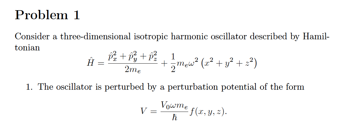 Solved Problem 1Consider a three-dimensional isotropic | Chegg.com