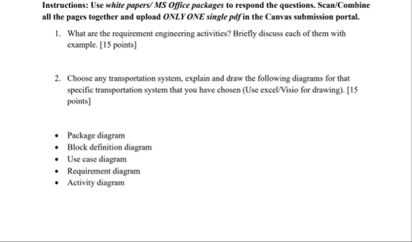 Solved Instructions: Use white papers/MS Office packages to | Chegg.com