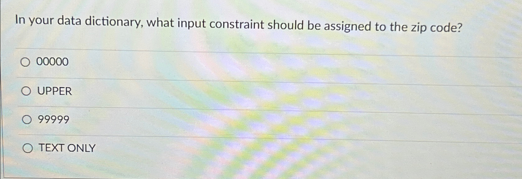Solved In Your Data Dictionary What Input Constraint Should