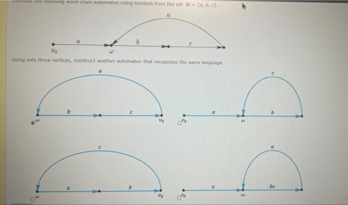 Consider the following word chain automaton using | Chegg.com