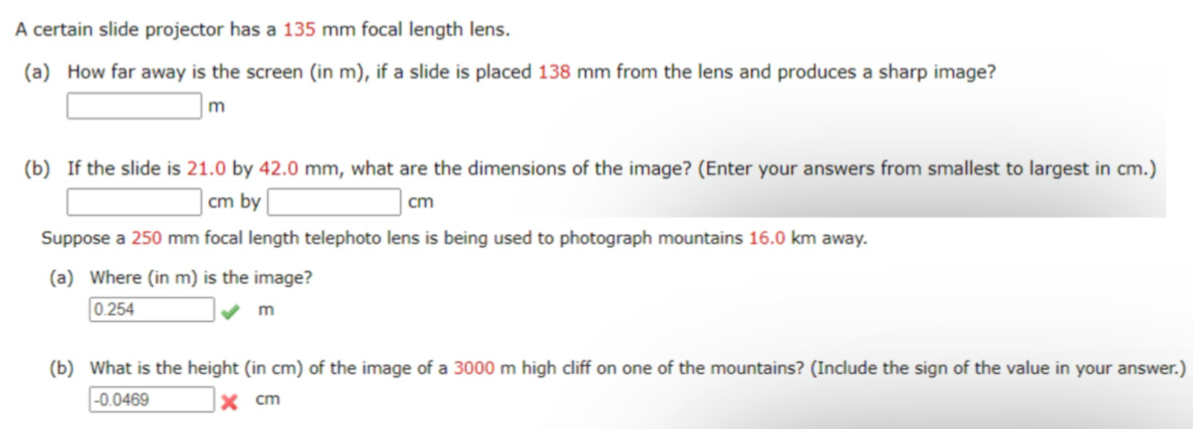 Solved A certain slide projector has a 135mm ﻿focal length | Chegg.com