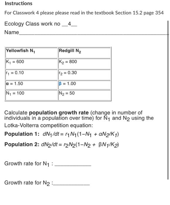 Solved Instructions For Classwork 4 please please read in | Chegg.com