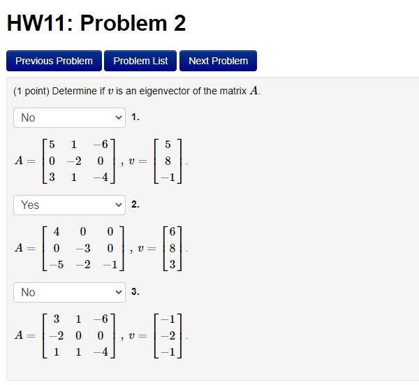 Solved HW11: Problem 2 Previous Problem Problem List Next | Chegg.com