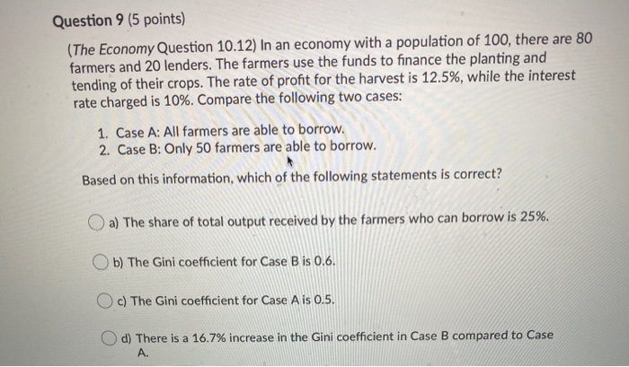 Solved Question 9 (5 points) (The Economy Question 10.12) In | Chegg.com Solved Question 9 (5 points) (The Economy Question 10.12) In | Chegg.com