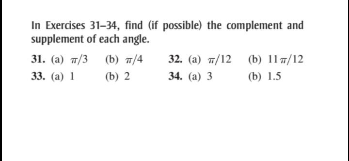 Solved In Exercises 31-34, find (if possible) the complement | Chegg.com
