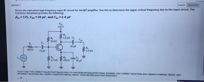 Solved Question Derive the equivalent high-frequency input | Chegg.com