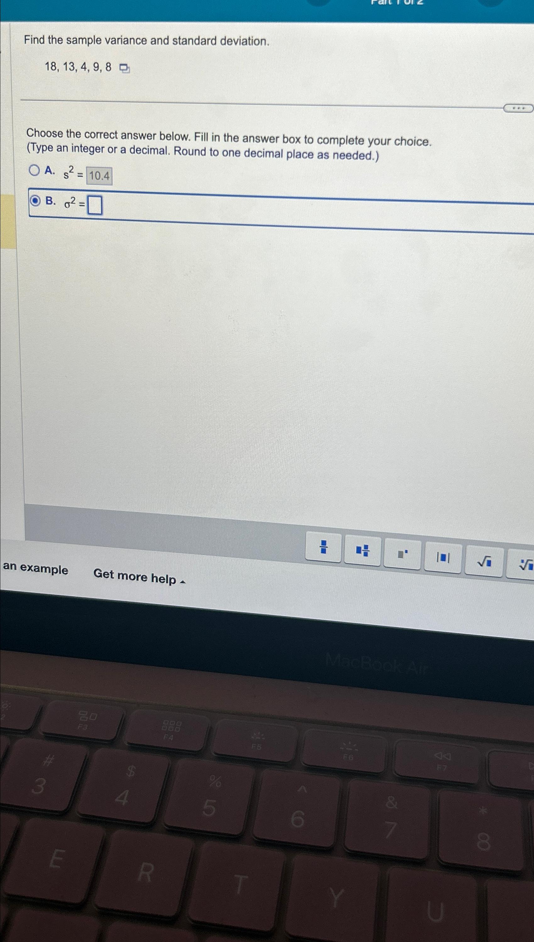 Solved Find the sample variance and standard | Chegg.com
