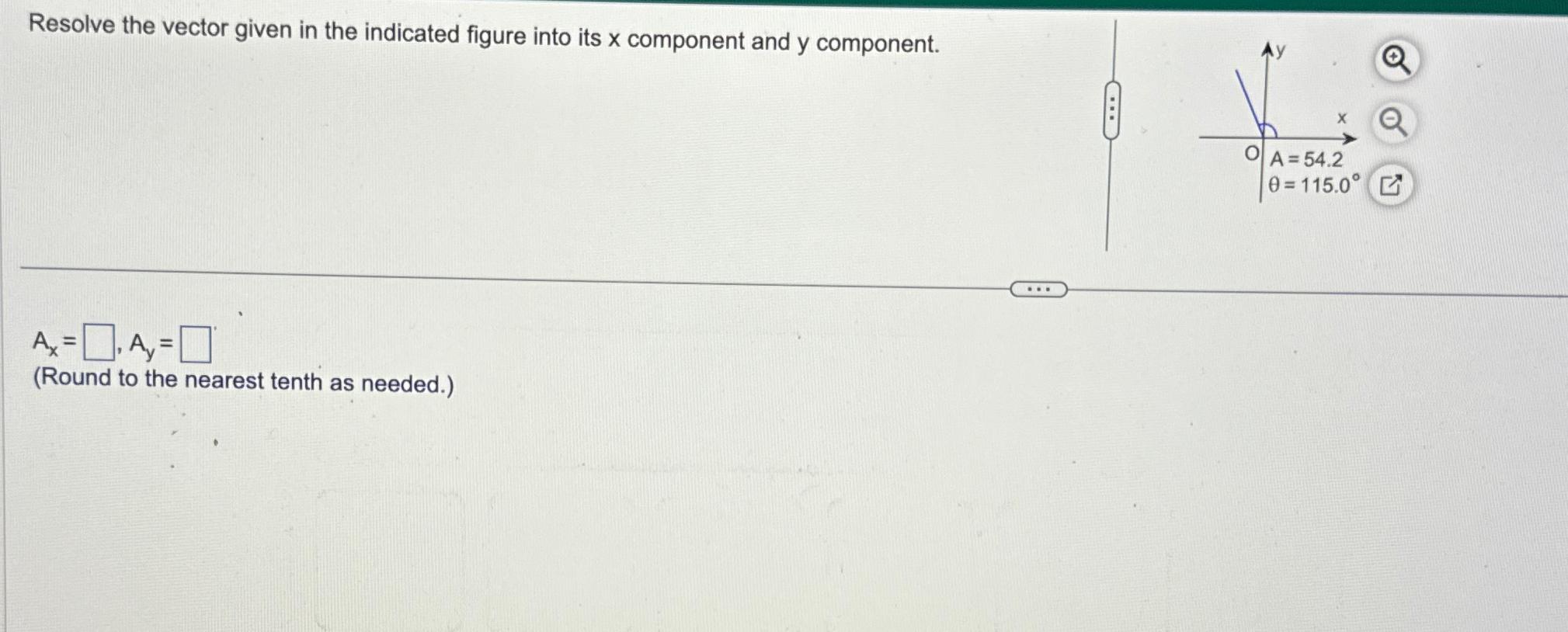 Solved Resolve the vector given in the indicated figure into | Chegg.com