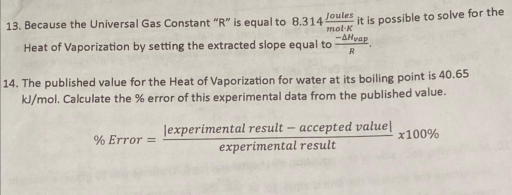 Solved Because the Universal Gas Constant " R " ﻿is equal to | Chegg.com