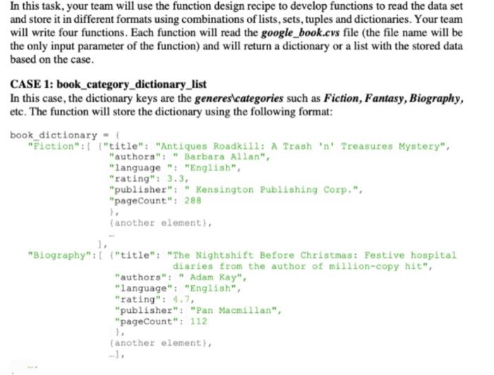 In this task, your team will use the function design | Chegg.com