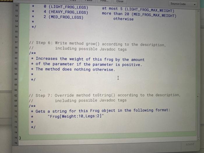 Solved 13 14 10 */ public class Frog 12