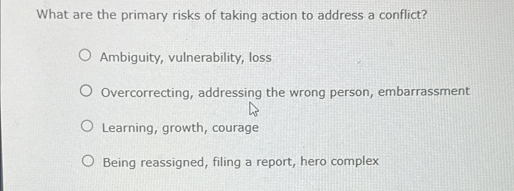 Solved What are the primary risks of taking action to | Chegg.com