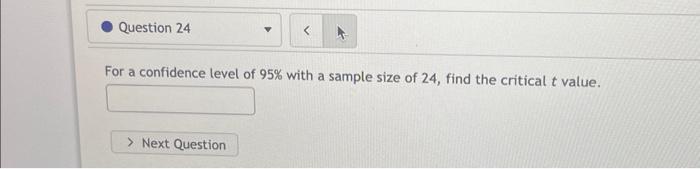 Solved For a confidence level of 95% with a sample size of | Chegg.com